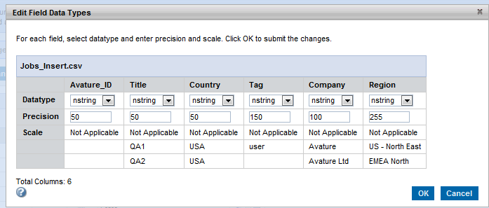 Editing Field Data Types
