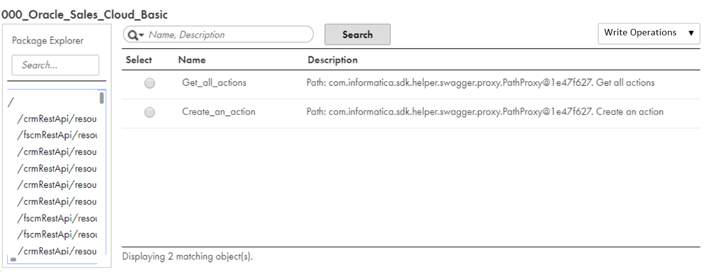 Oracle CRM Cloud V1 Target Transformation in Mappings