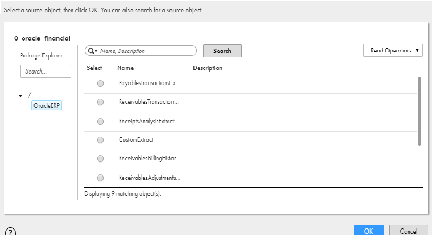 Oracle Financials Cloud V1 source transformation in mappings